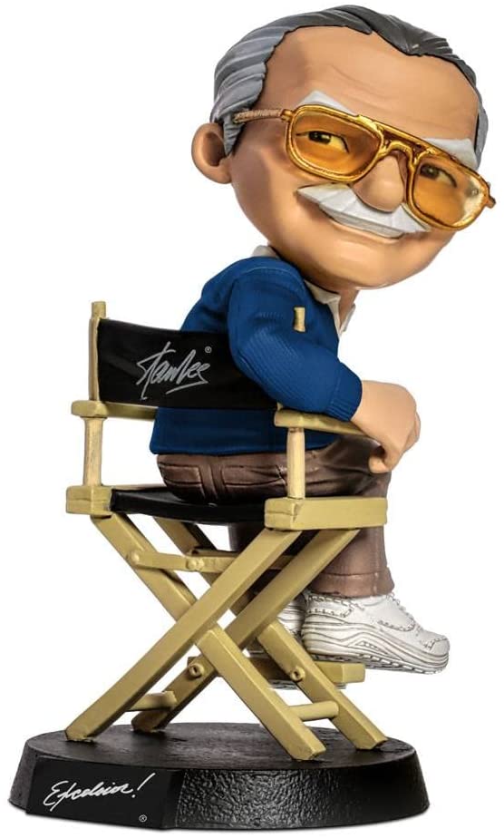 IronStudios - MiniCo Figurines: Marvel POW! (Stan Lee - Blue Shirt) Fi ...